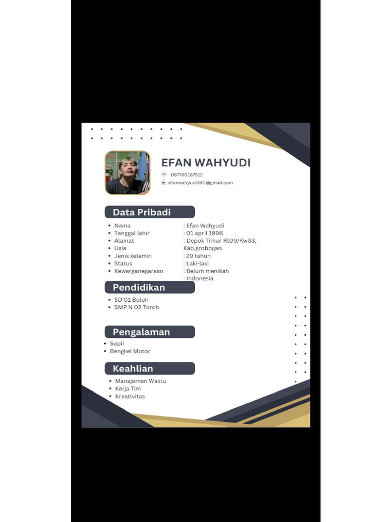 CV Efan Wahyudi | PDF