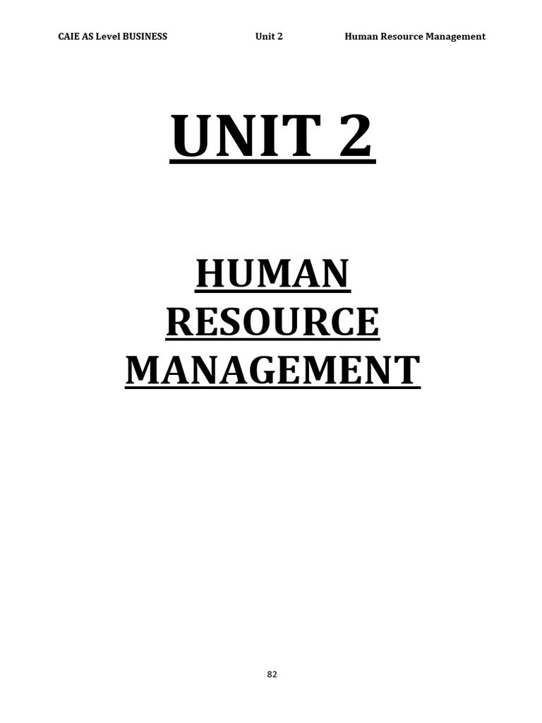 Unit 2 - As Business - MS PUblications | PDF | Recruitment | Human ...