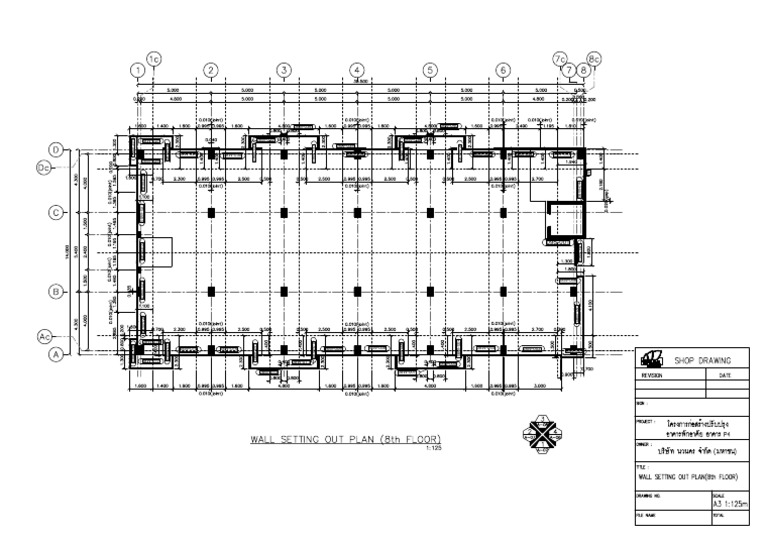 Wall Setting Out Plan-8F (21.08.68) | PDF