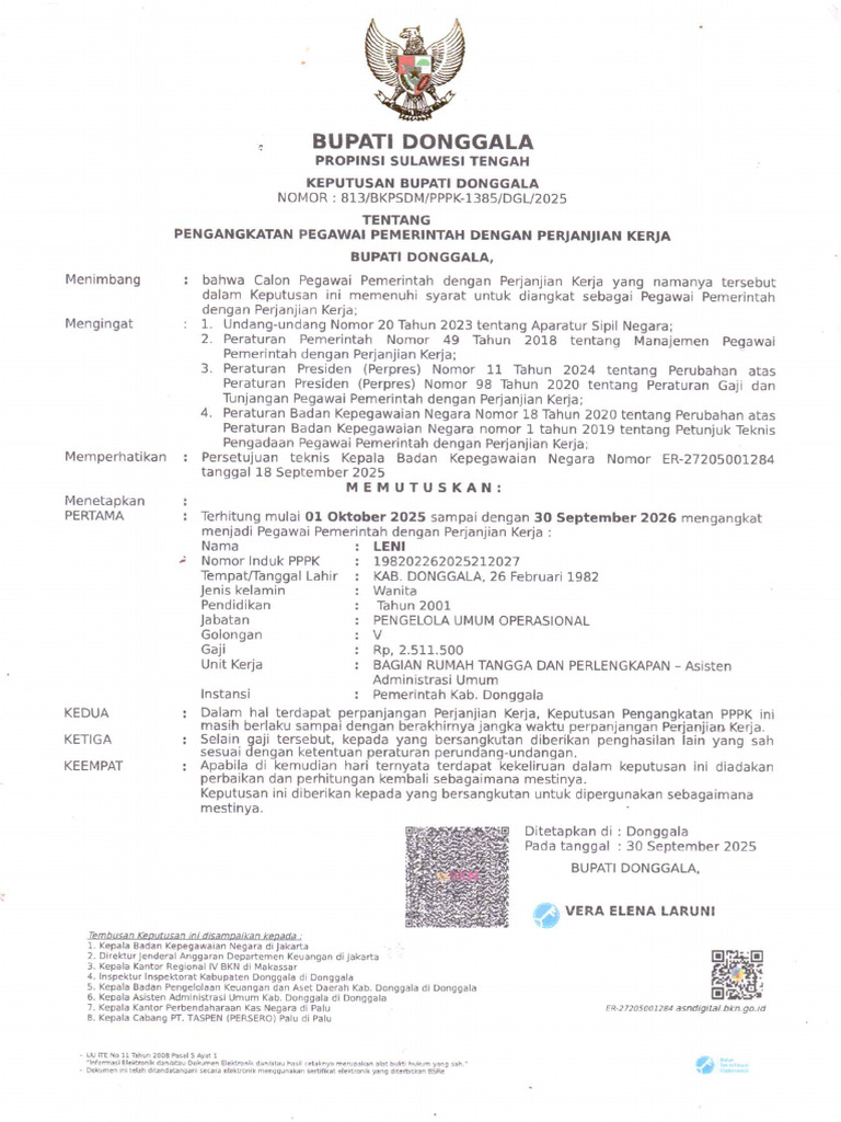 BERKAS P3K LENI | PDF
