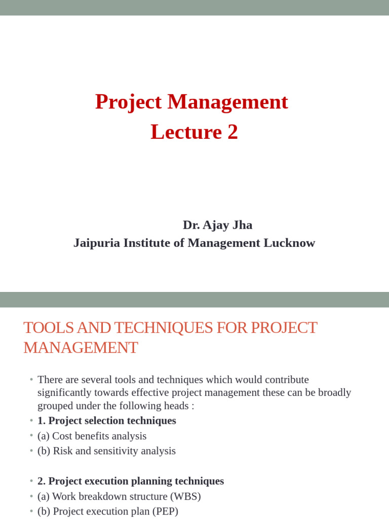 Lecture 2 Project Management | PDF | Project Management | Organizational Structure