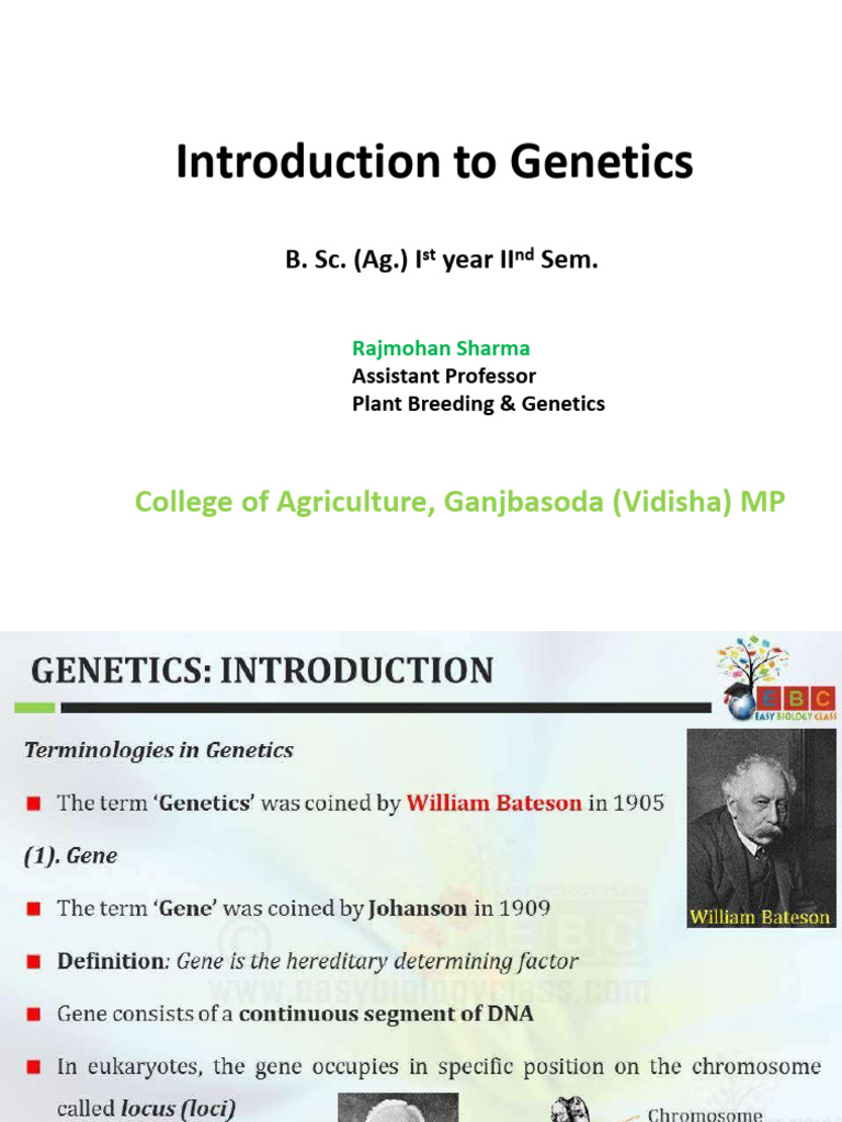Introduction | PDF | Genetics | Heredity