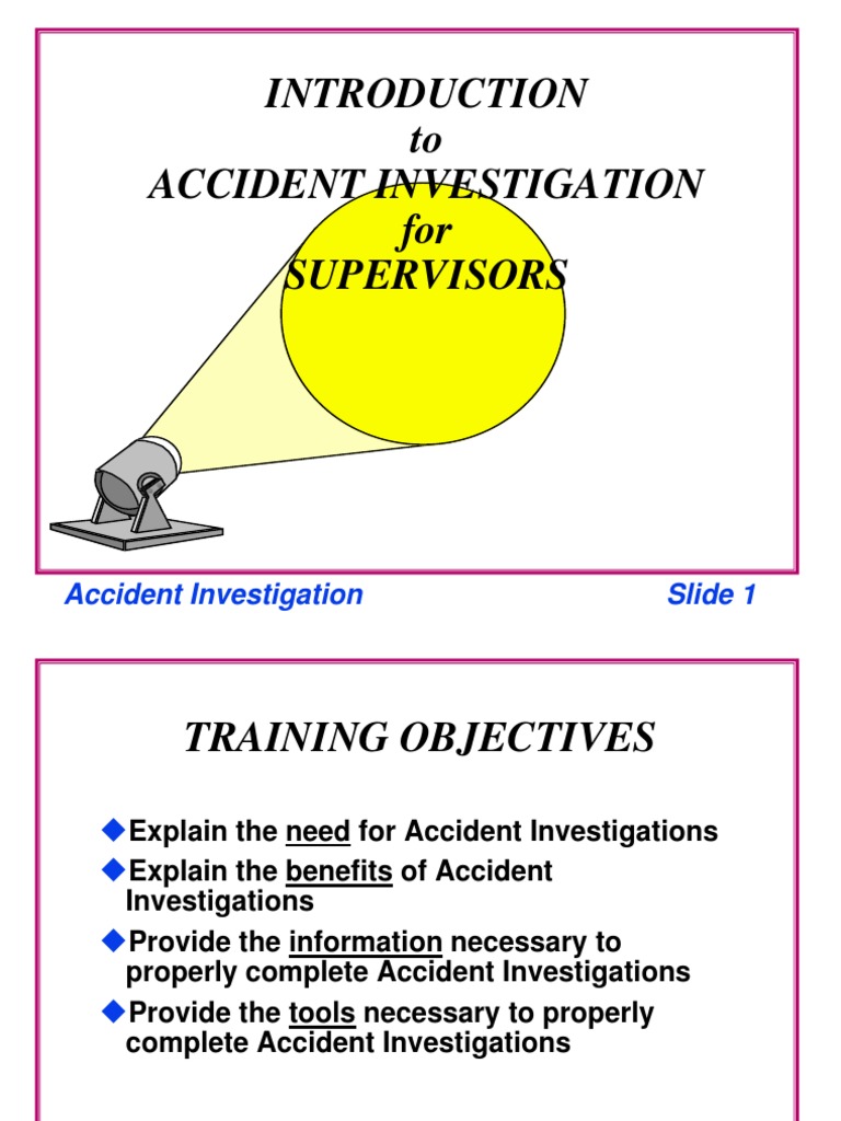 Accident Investigation Training for Supervisors | PDF | Personal ...