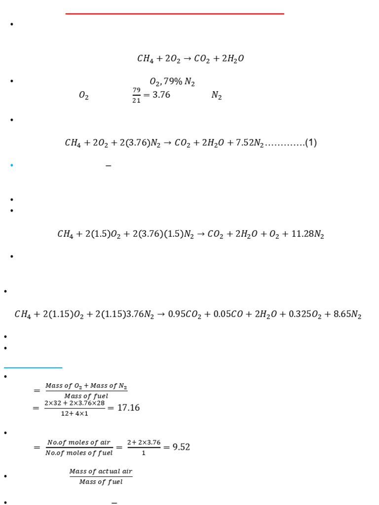 Combustion of Reactive Mixtures | PDF | Stoichiometry | Combustion