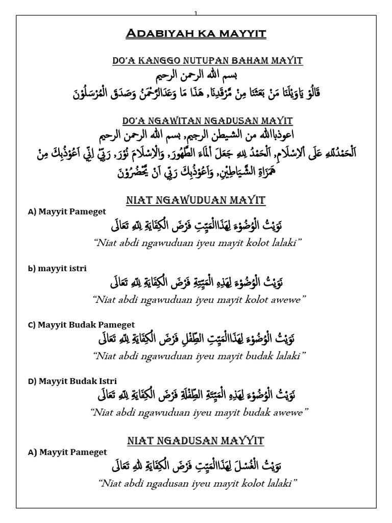 Bab Mayyit 1 | PDF