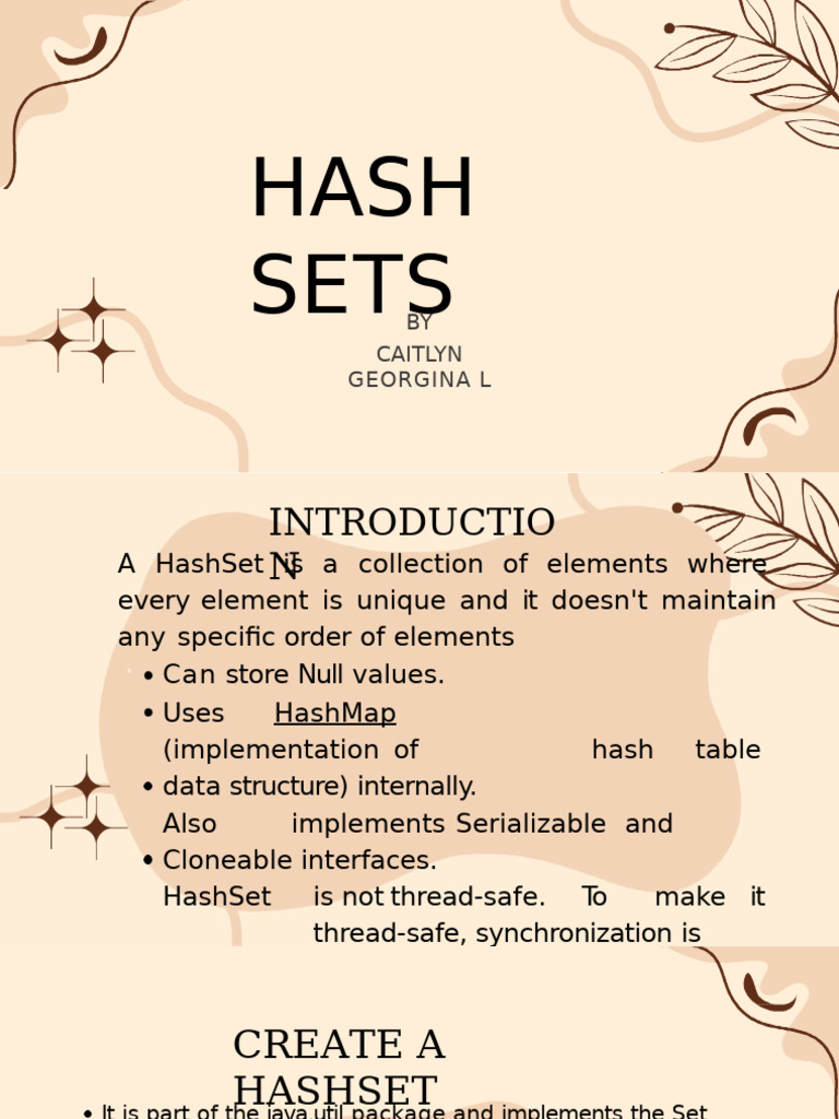 HASH SETS | PDF | Algorithms | Computer Engineering
