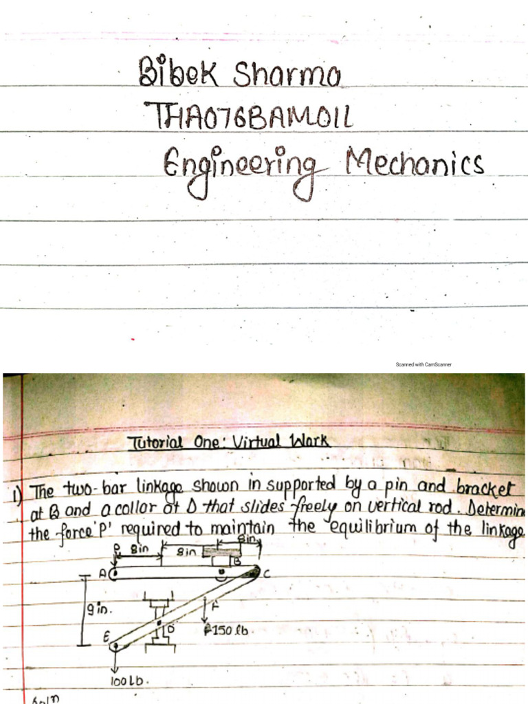 Mechanics Tutorial 1 | PDF