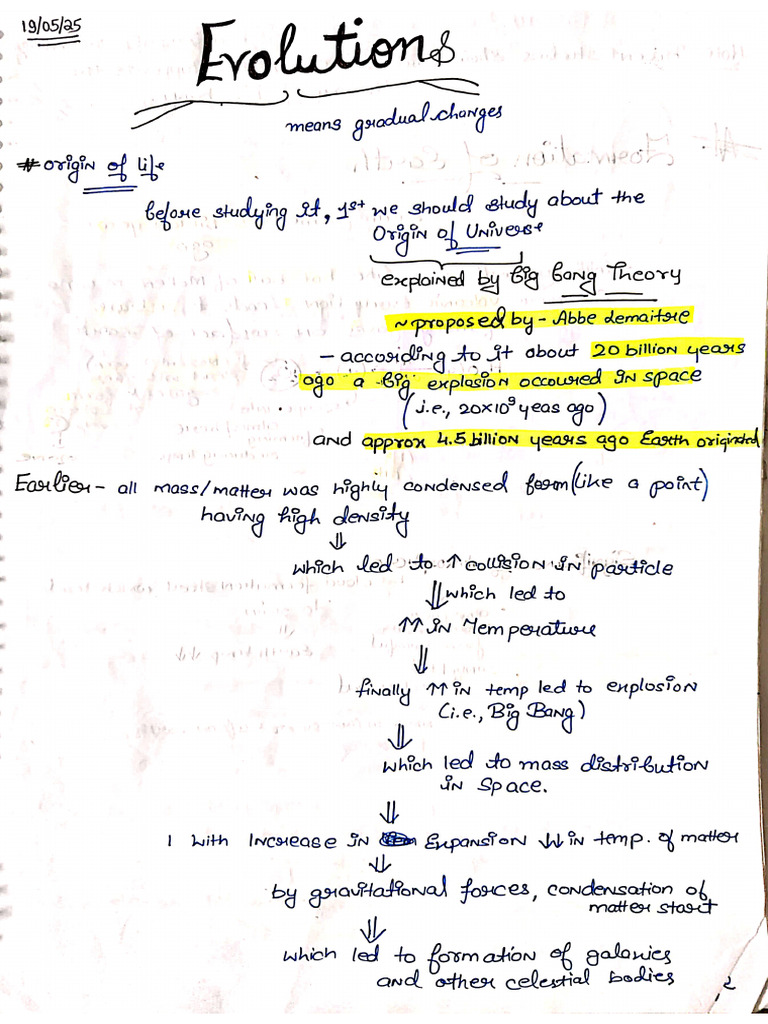 Aakash Evolution Notes1 (NEET26) | PDF