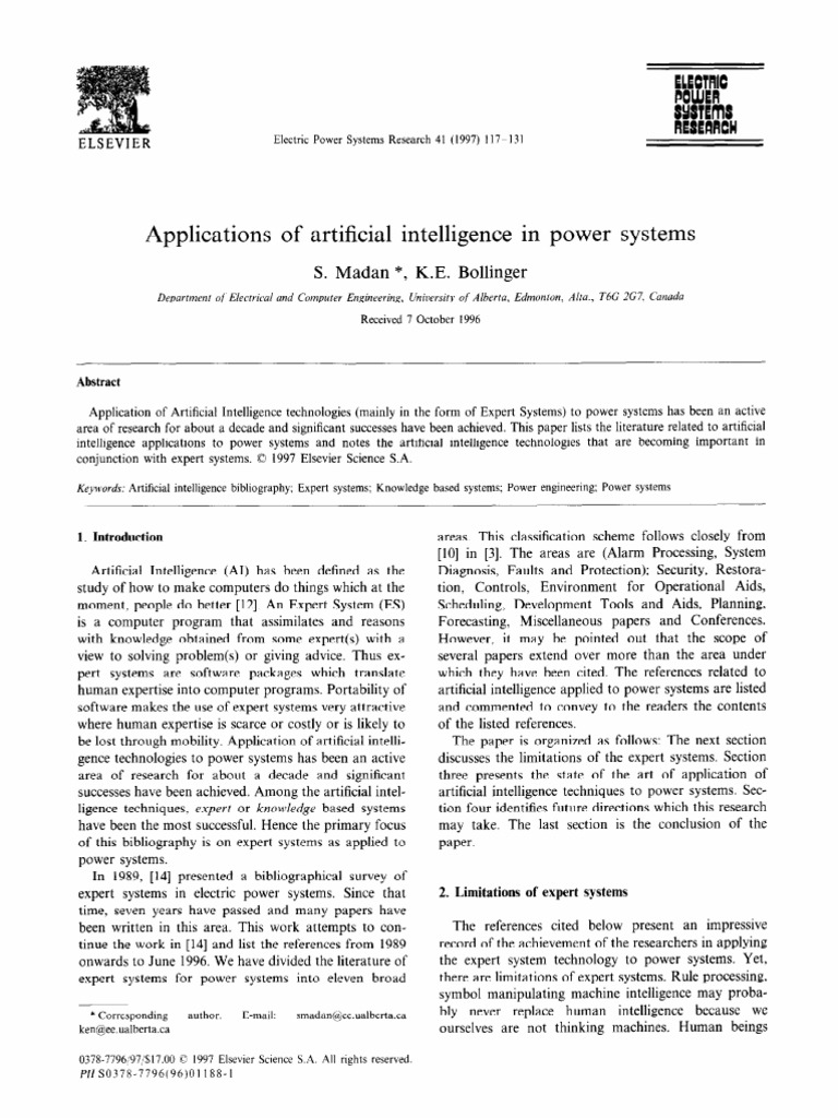 AI in Power Systems: Expert Systems | PDF | Machine Learning | Data Mining
