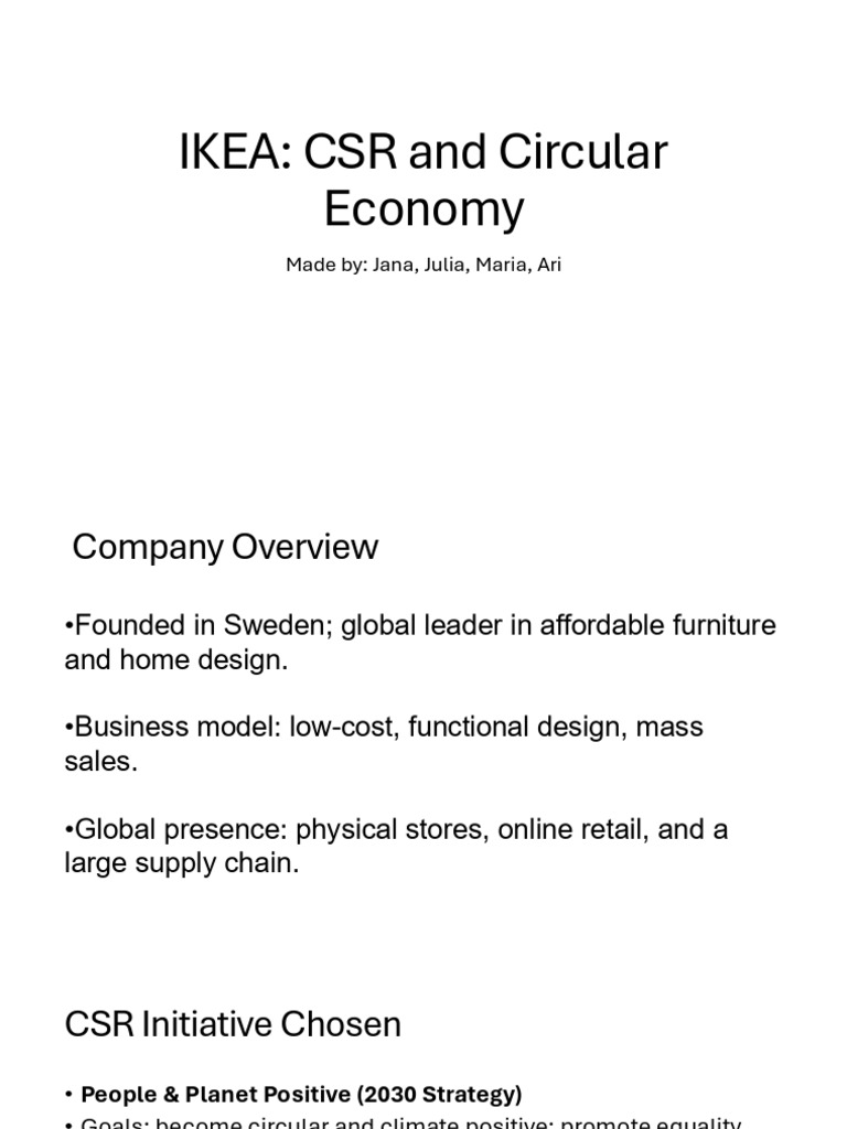 Ikea Economy | PDF | Corporate Social Responsibility | Renewable Energy