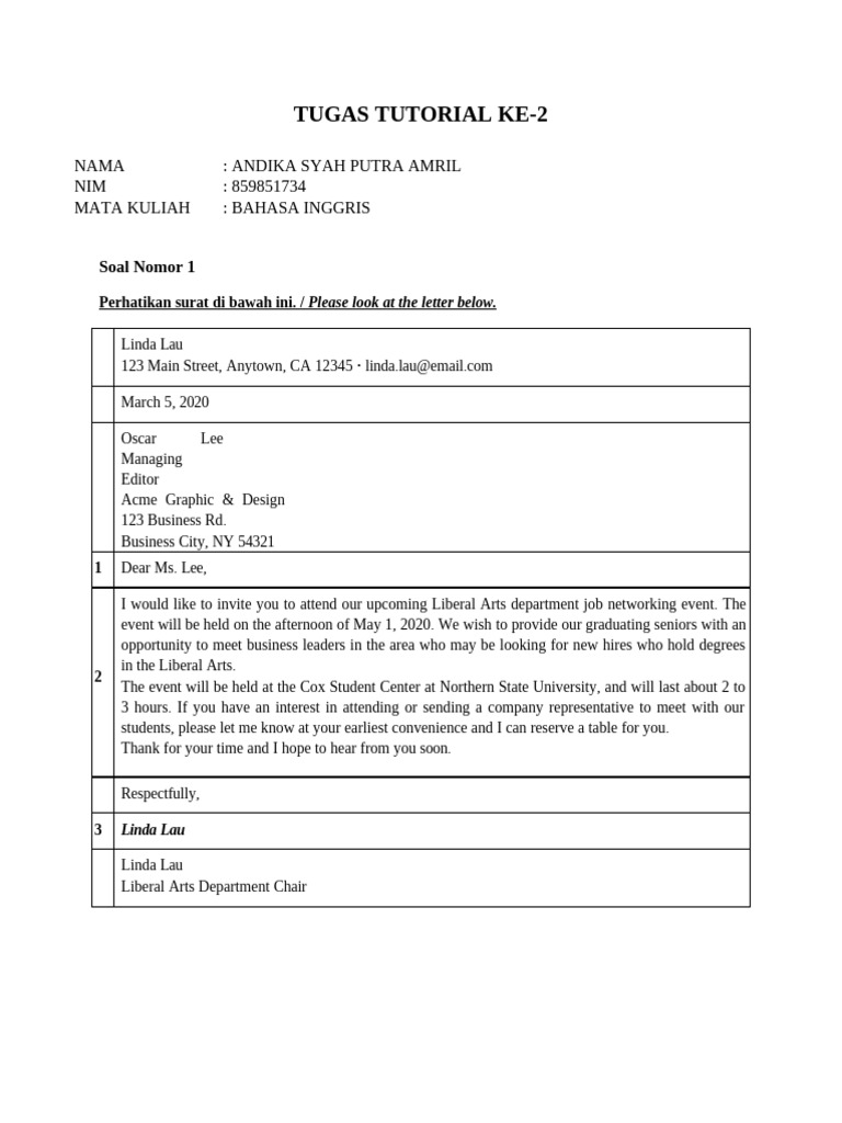 English Letter Writing Tutorial | PDF