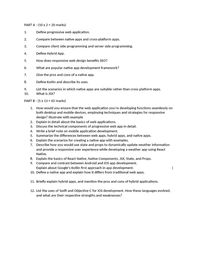 Important Question | PDF