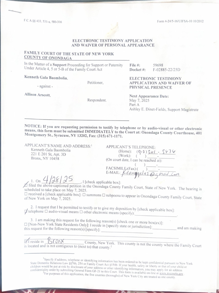 Electronic Testimony Application | PDF