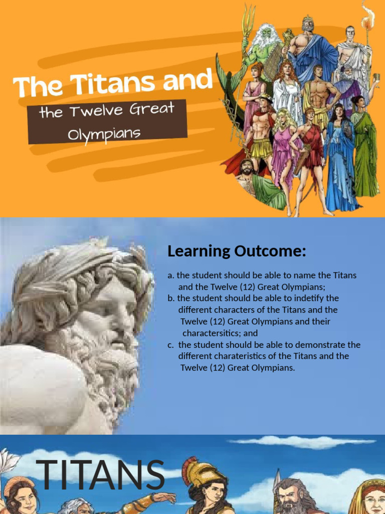 The Titans and The Twelve Great Olympians | PDF | Twelve Olympians | Zeus