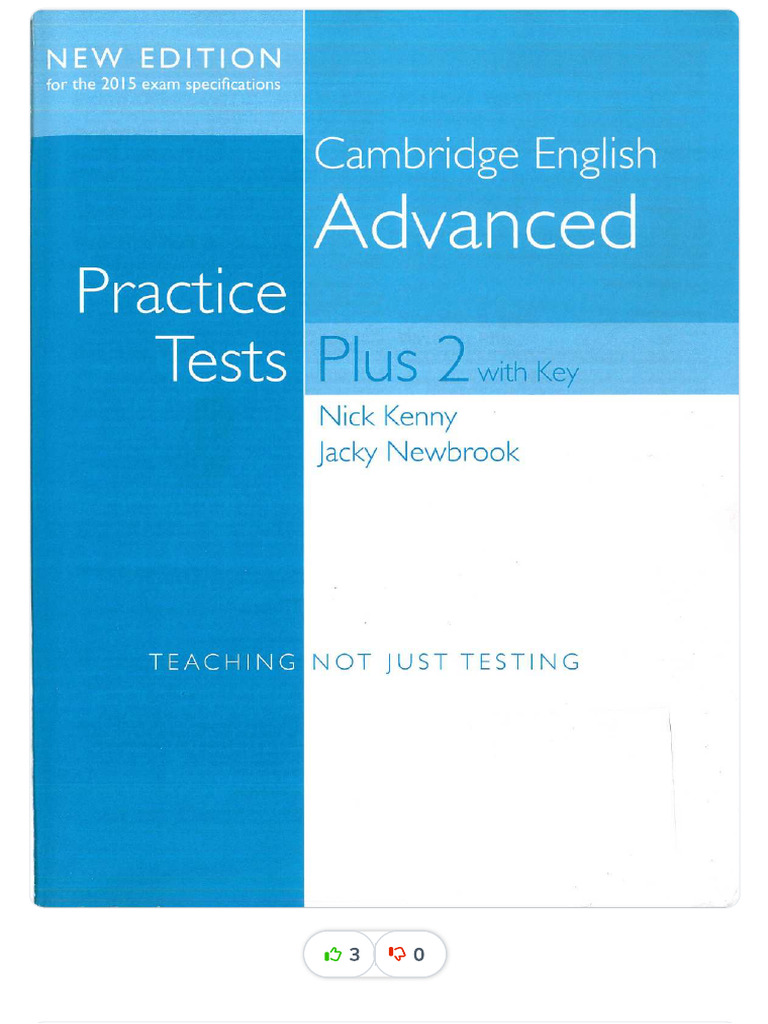 Cambridge English Advanced Practice Tests Plus 2 With Key 1 55 Pdf
