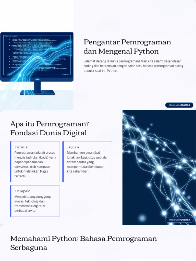 Pengantar Pemrograman Dan Mengenal Pytho | PDF