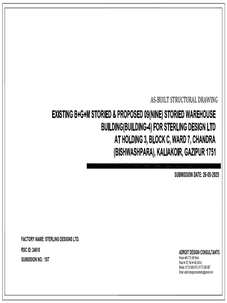 As-Built Structural Drawing Submission | PDF
