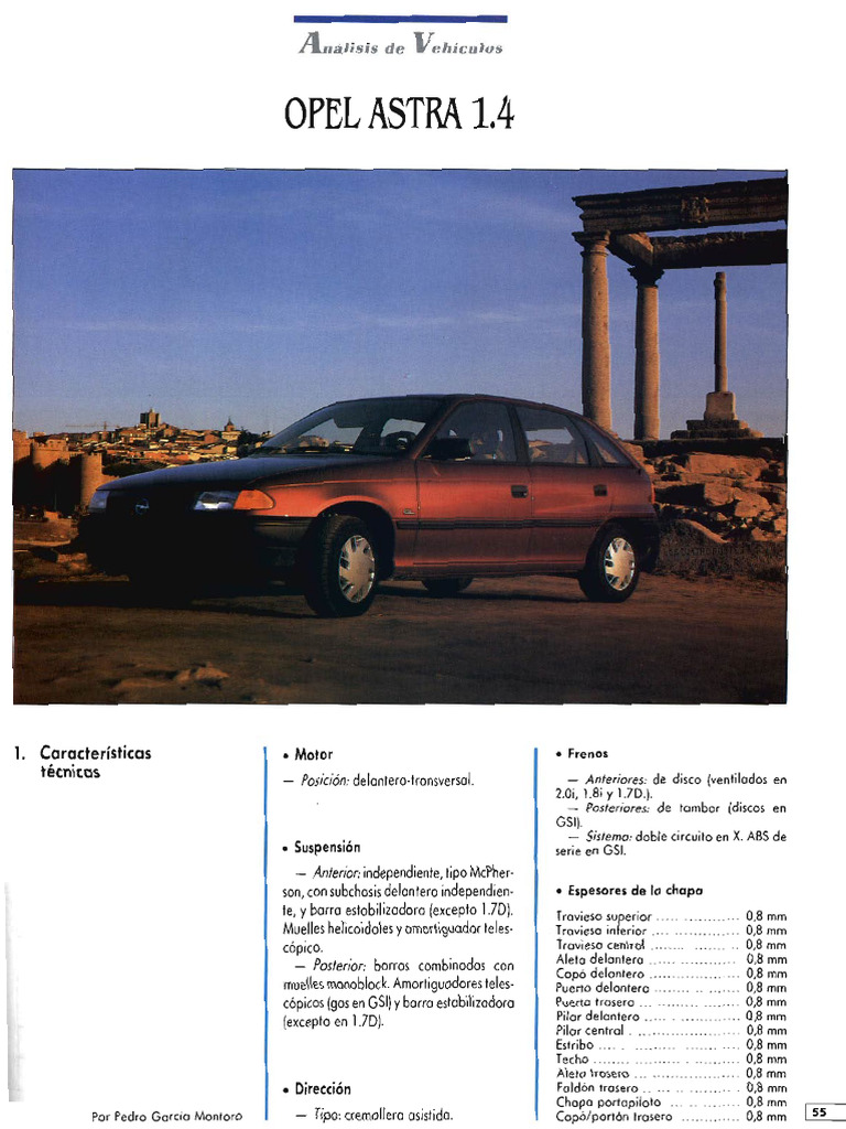 Características Técnicas del Opel Astra 1.4 | PDF | Tecnología de ...