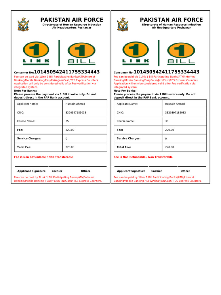 Payment Slip (1) | PDF | Fee | Banks