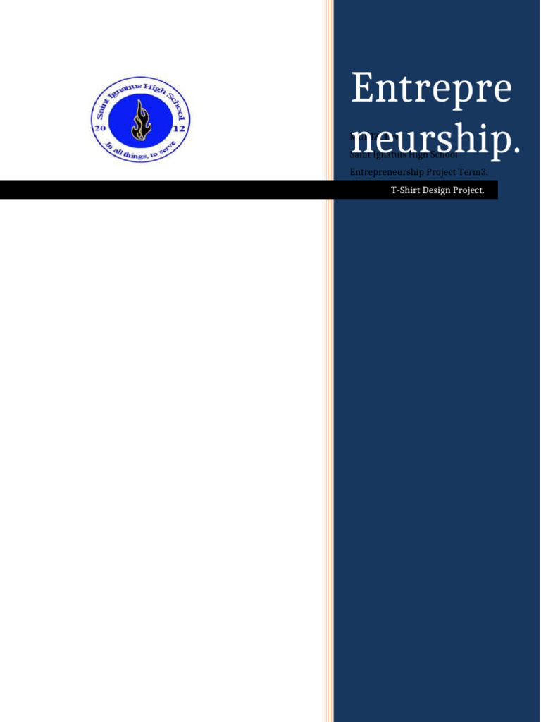 T-Shirt Design Entrepreneurship Project | PDF | Return On Investment ...