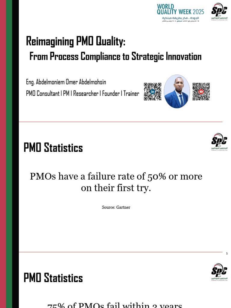Presentation of Reimagining PMO Quality (From Process Compliance To ...