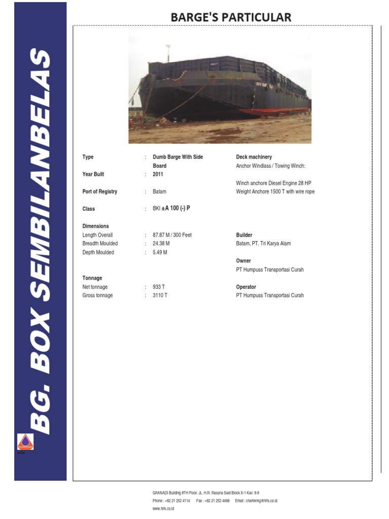 Ship Particullar BG Box Sembilanbelas | PDF