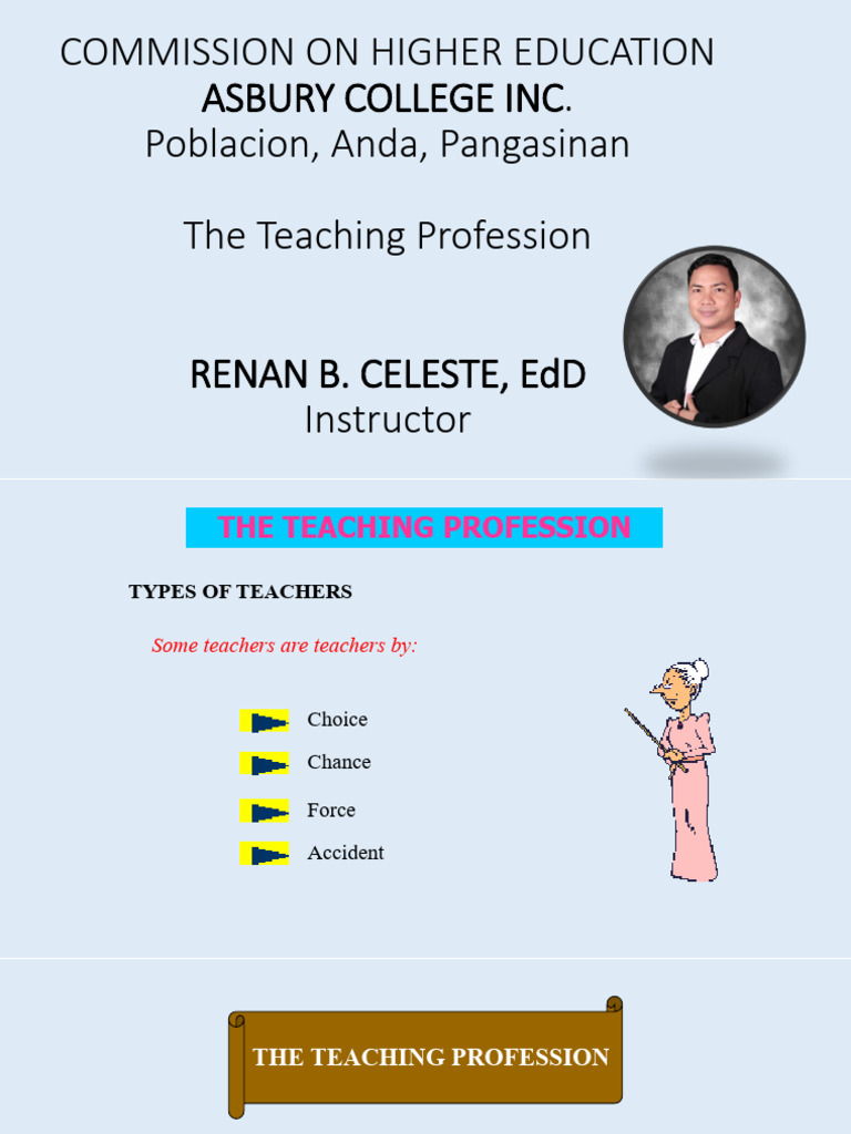 The Teaching Profession Lesson12 | PDF | Teachers | Profession
