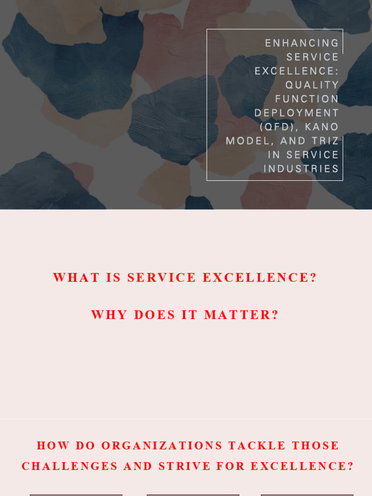 QFD, KANO MODEL, AND TRIZ | PDF | Customer Satisfaction