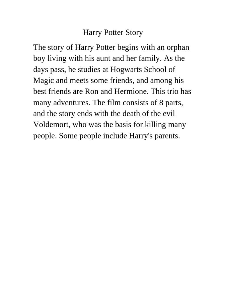 The Story of Harry Potter Begins With an Orphan Boy Living With His ...