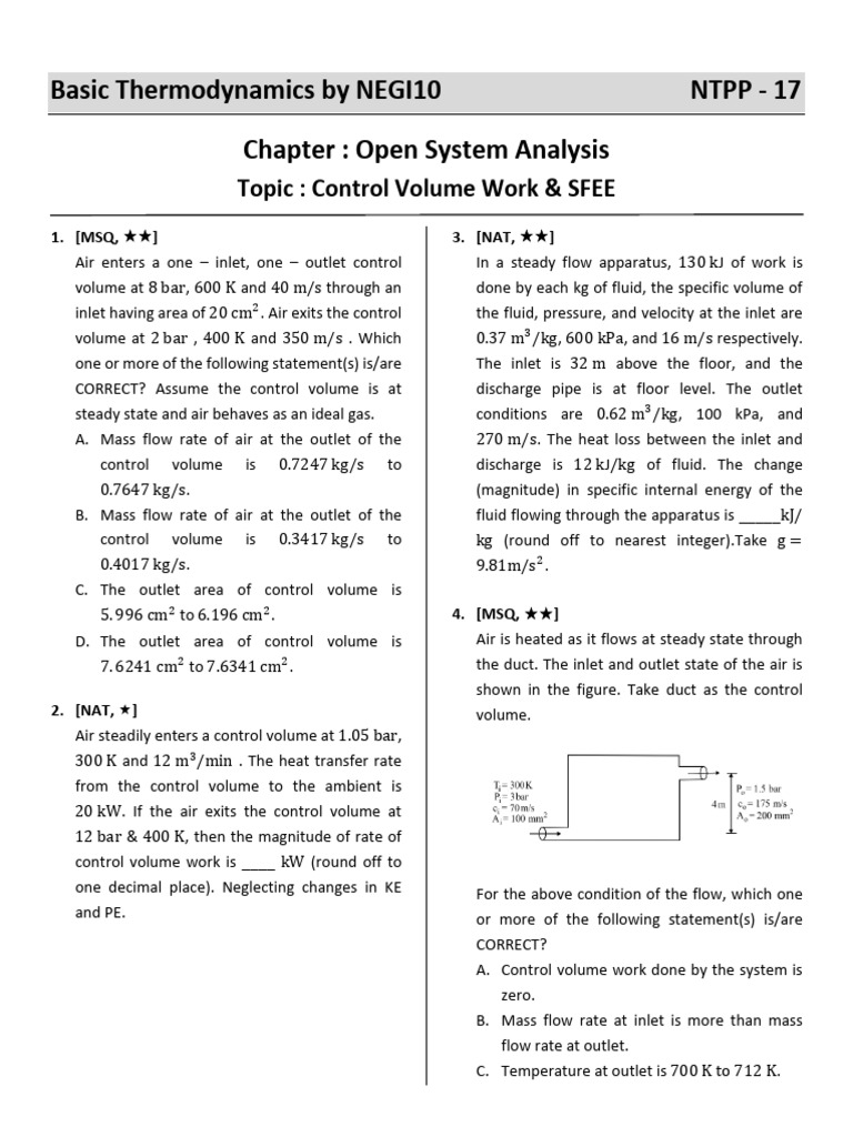 Open System Analysis in Thermodynamics | PDF | Gases | Turbine