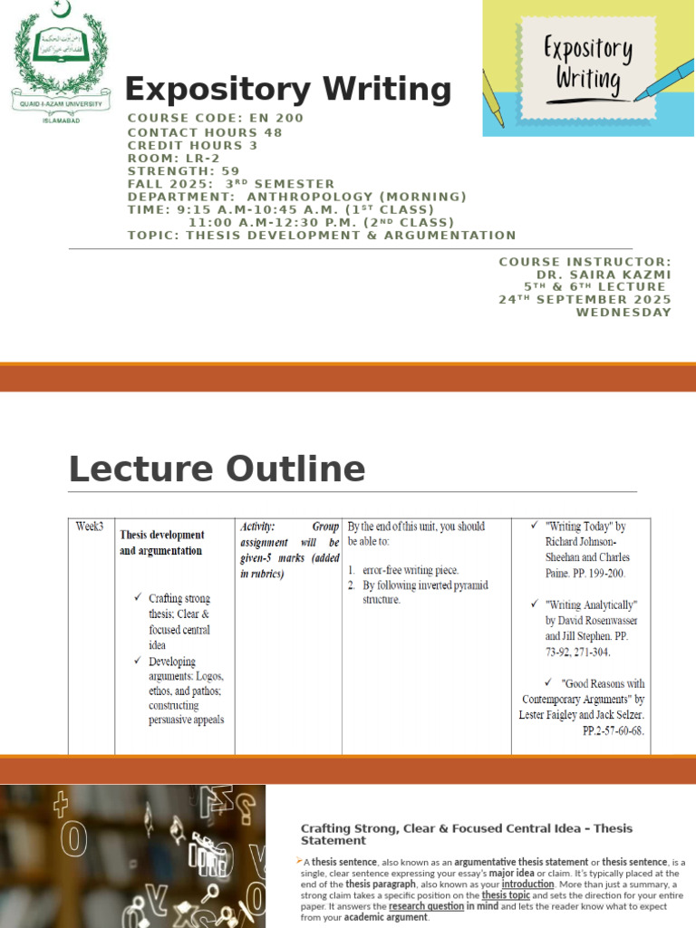 QAU Anthroplogy Mor Sem 3 -Lecture-5&6 (3rd week)-Sep 24, 2025 | PDF | Argument | Reason