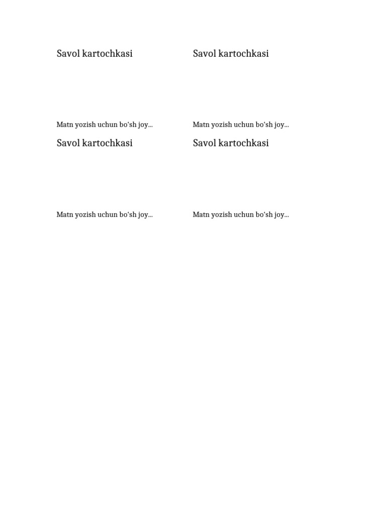Gul Bezakli Kartochkalar | PDF