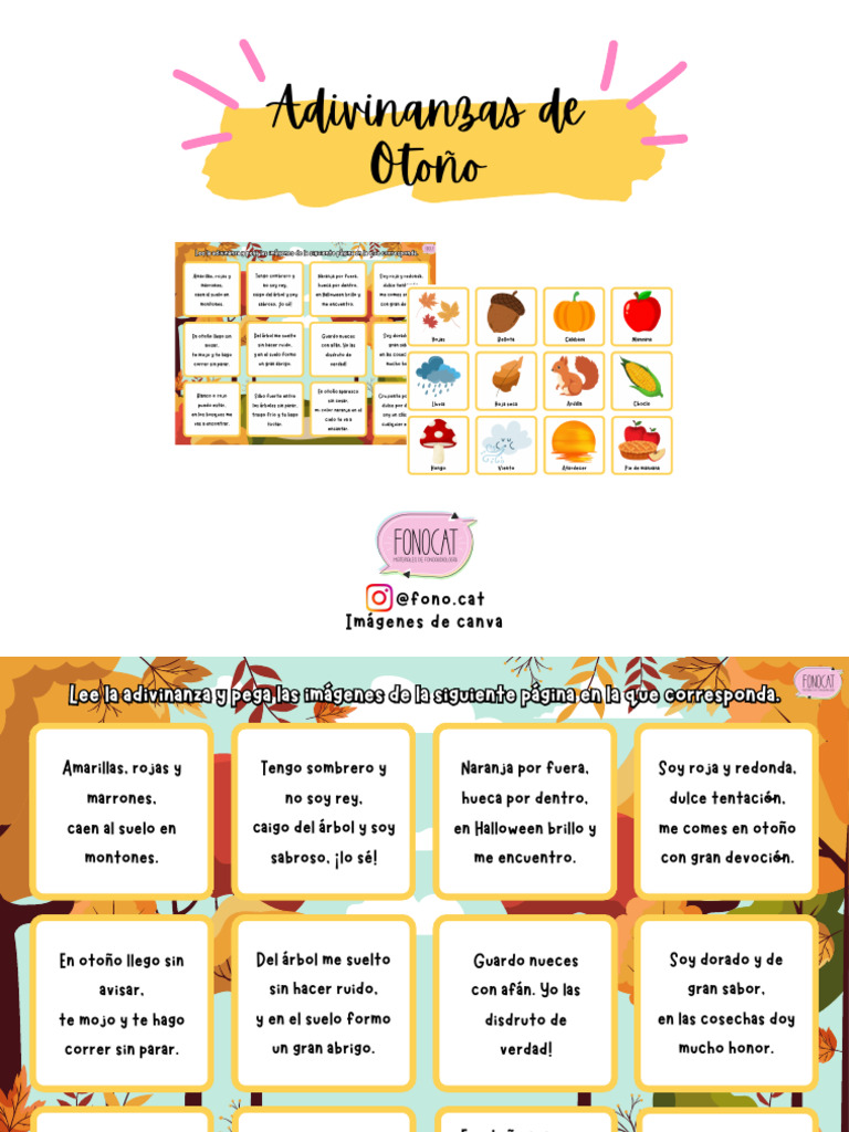 Adivinanzas de Otoño | PDF