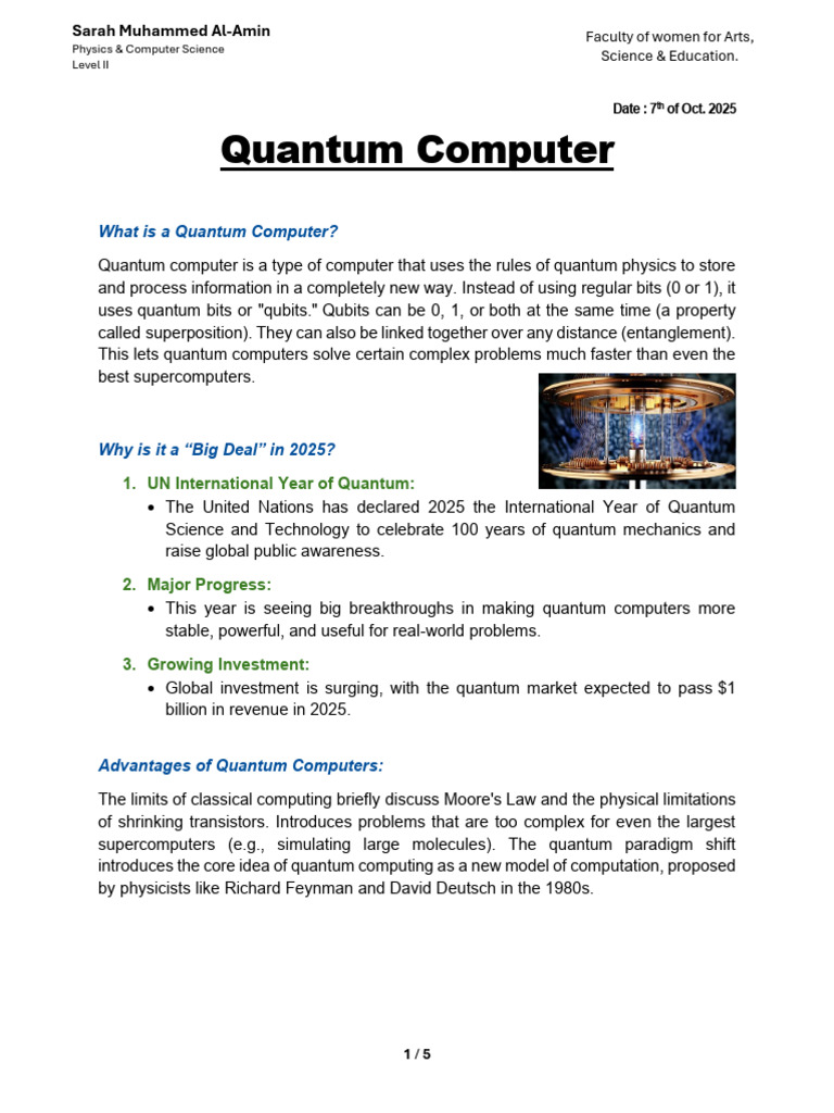 Quantum Computer Research 07.10.2025 | PDF | Quantum Computing ...