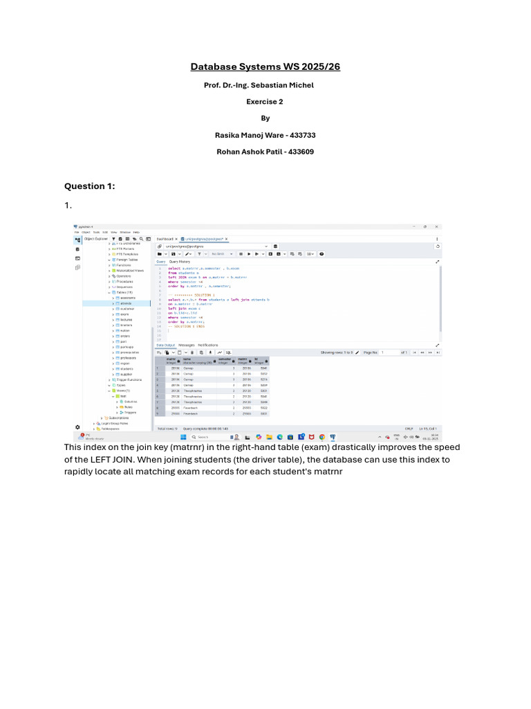 Database System Execise2 | PDF | Database Index | Computer Data