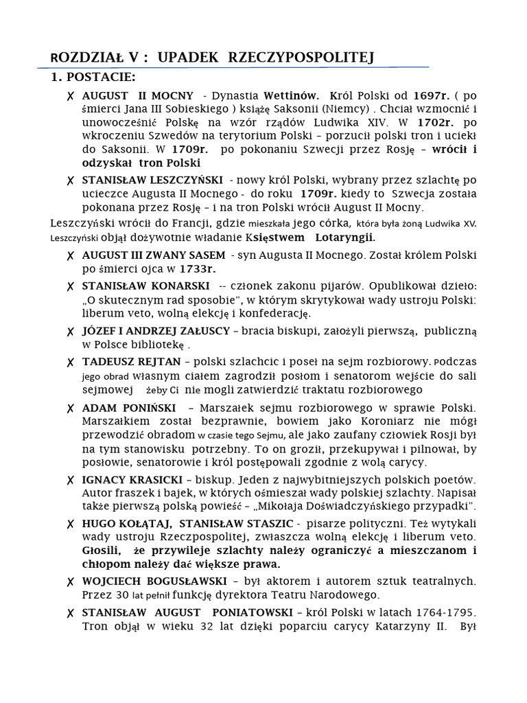 Rozdział 5. Upadek Rzeczypospolitej-1-1 | PDF