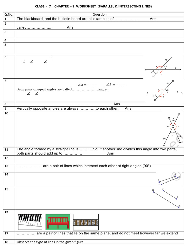 Such Pairs of Equal Angles Are Called Angles.: Perpendicular Lines ...