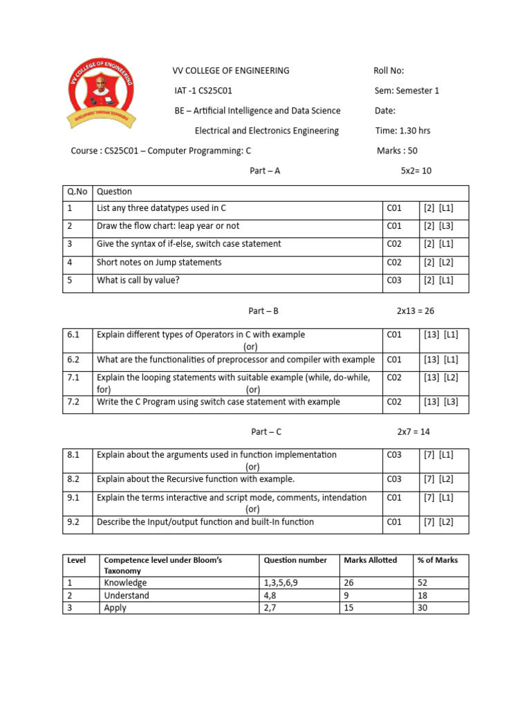 CS25C01_impartant question1 | PDF | Computer Science | Computer Engineering