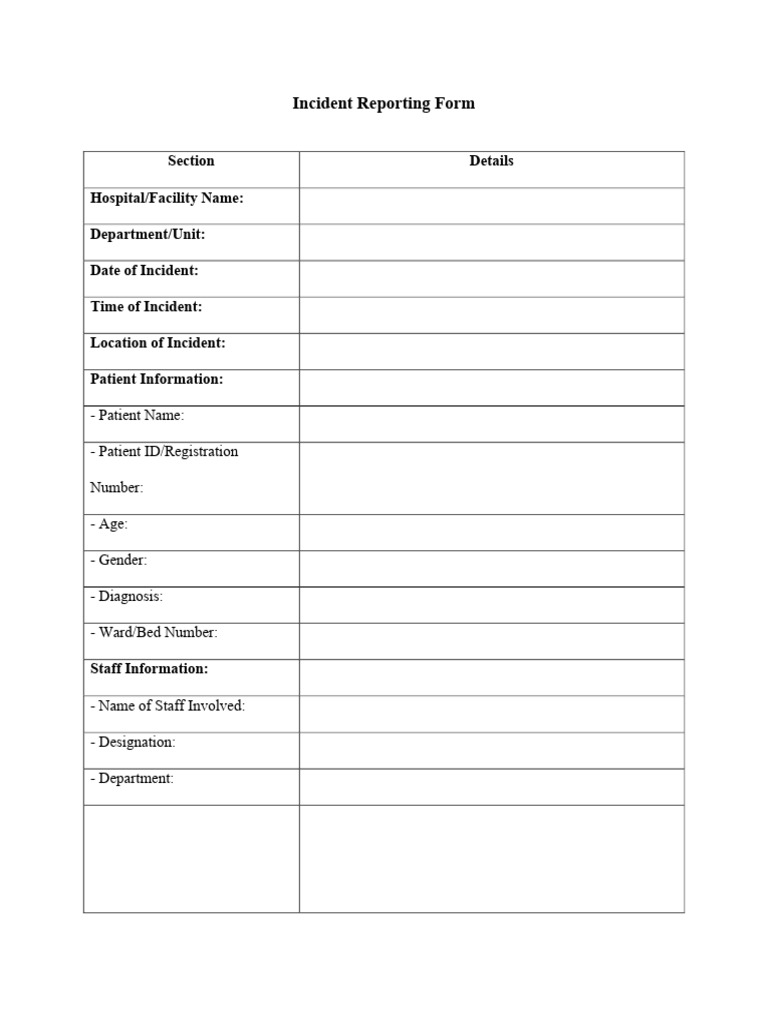 Incident Reporting Form 2 | PDF