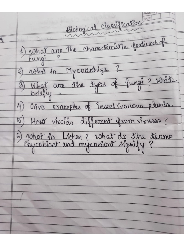 Biology Important Questions | PDF