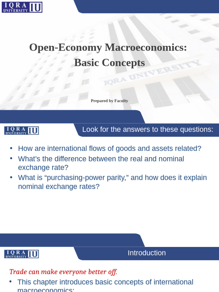 11 Open-Economy Macroeconomics Basic Concepts | PDF | Balance Of Trade ...