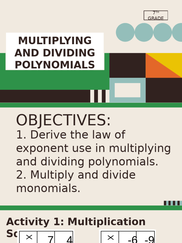 3. Multiplying and Dividing Polynomials | PDF | Exponentiation | Polynomial
