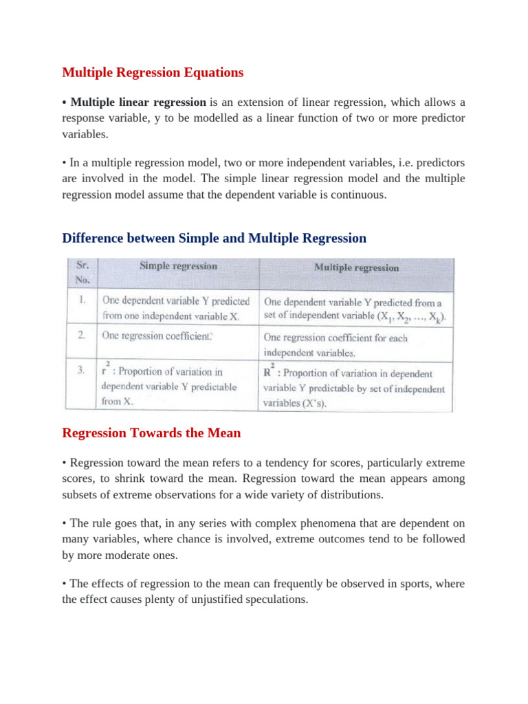 Understanding Multiple Regression Analysis | PDF | Linear Regression ...