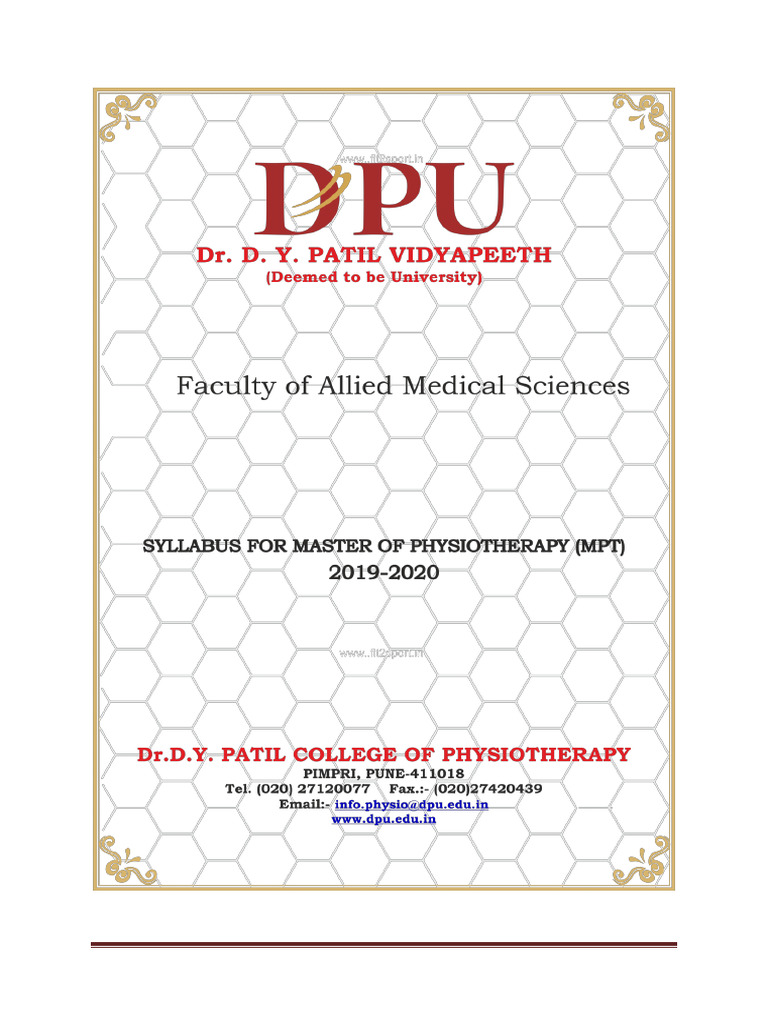 MPT Syllabus 2019 2020 | PDF | Bioethics | Course Credit