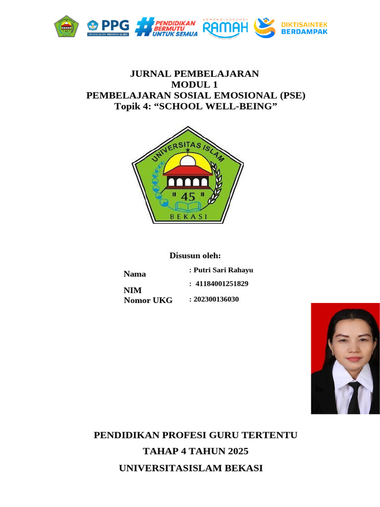 Putri Sari Rahayu_202300136030 _School Well -Being | PDF