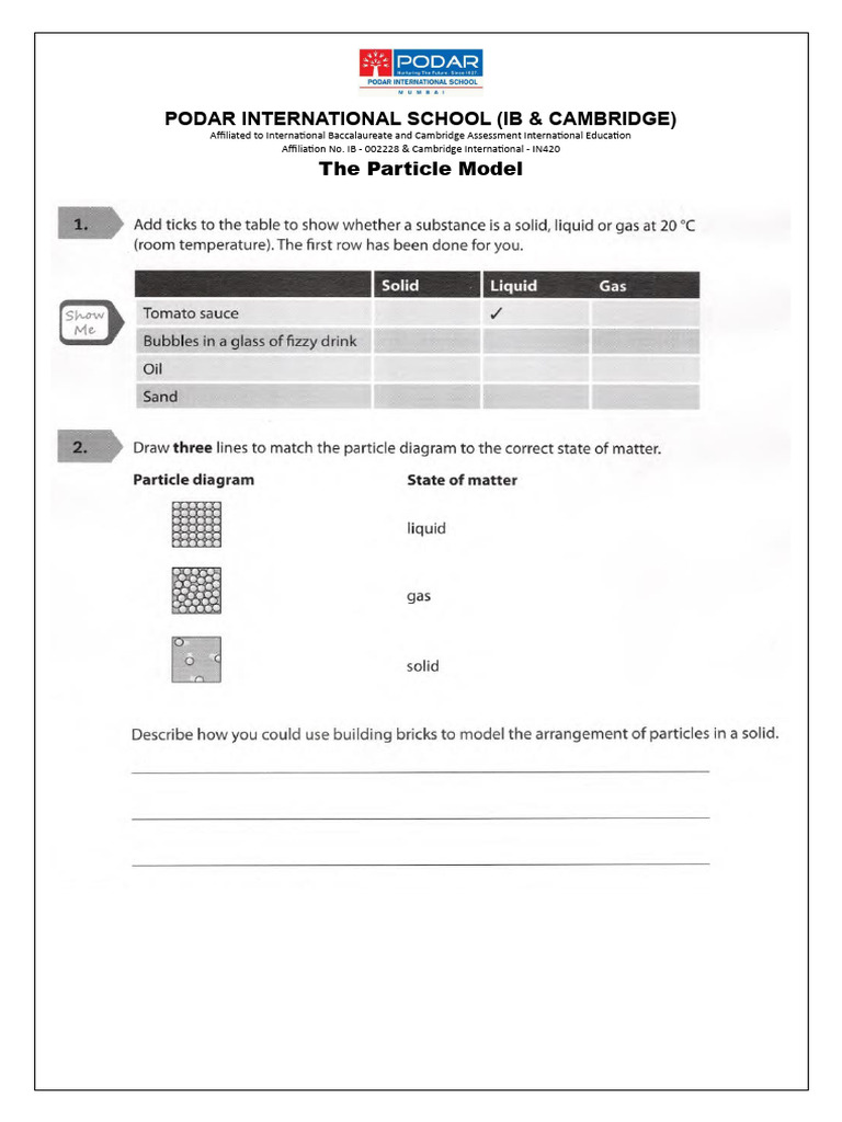 Grade 6 Particle Model Revision | PDF