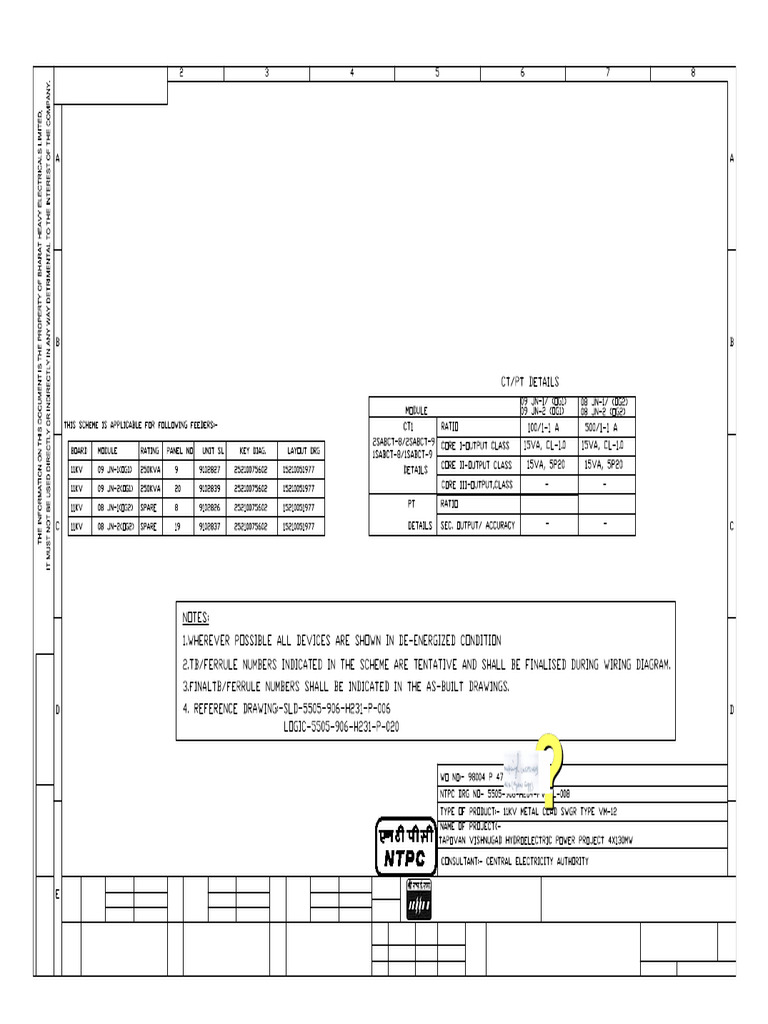 Schematic Diagram For Outgoing Feeder Module 09 JN-1 (OG1), 09 JN-2 ...