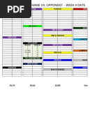 Playcall Sheet Blank Template | American Football | Sports