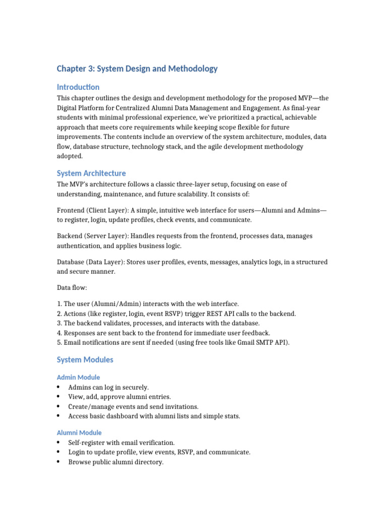 Alumni Data Management System Design | PDF | Databases | Web Application