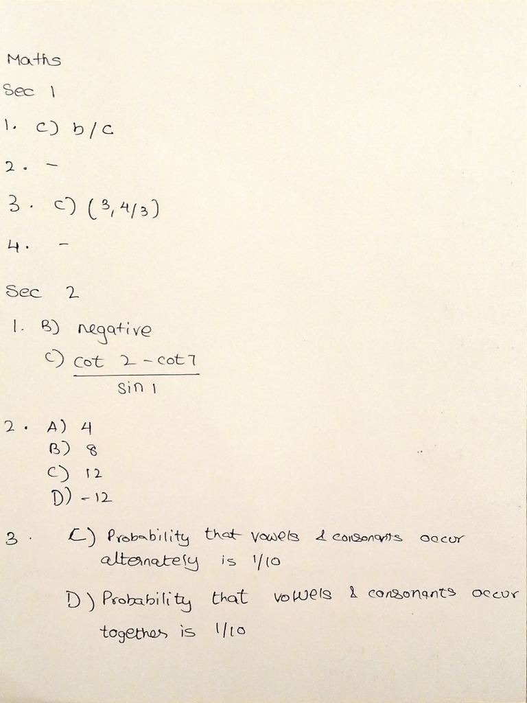 Jee Adv Paper 2 | PDF